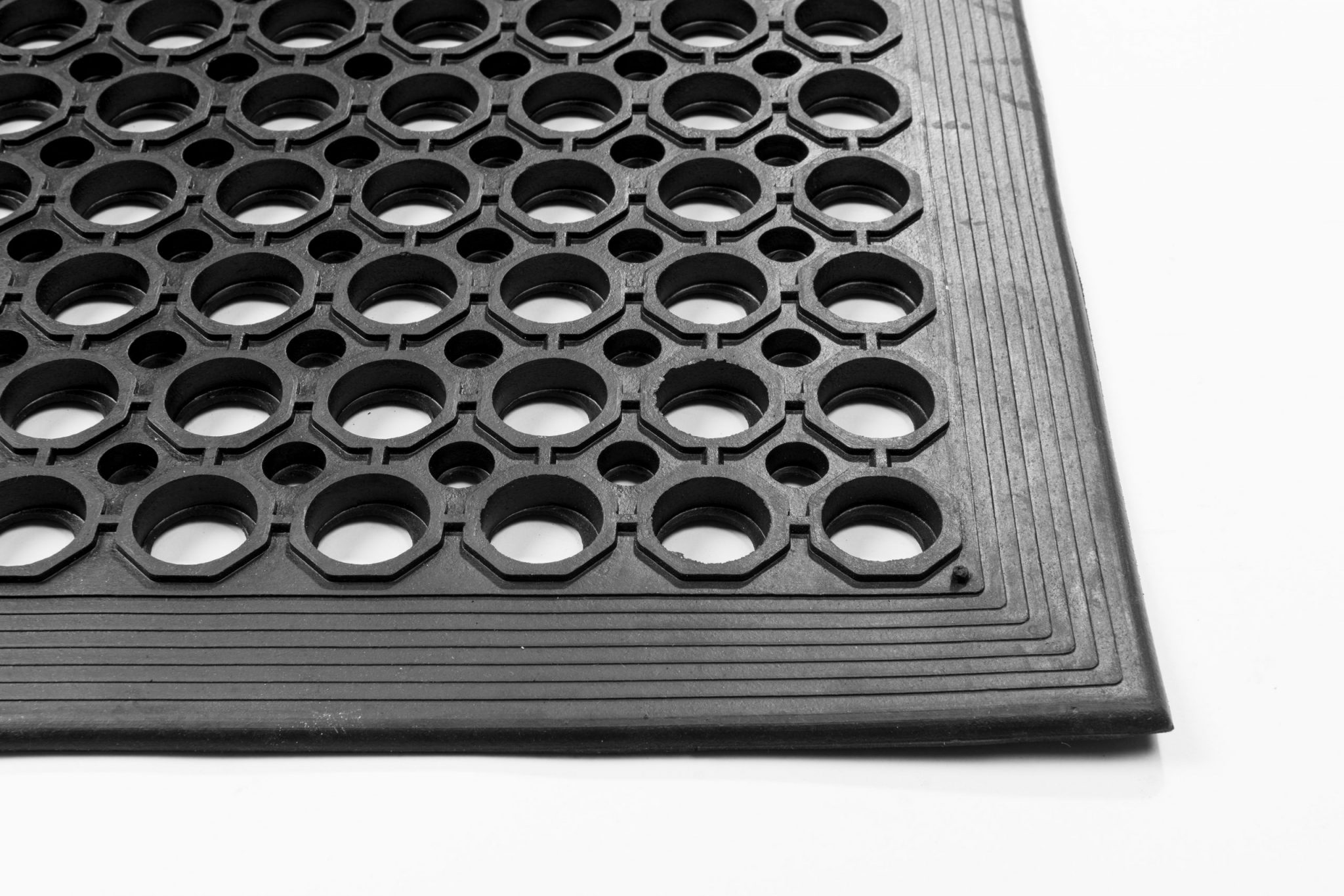 Ringmat, met rand - extra dun (R3) 90x150 x1,2cm - Rubberindustrie